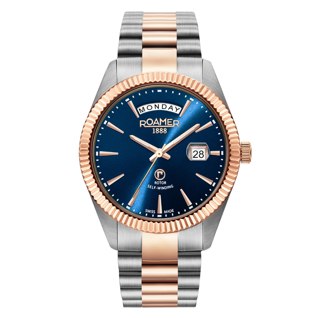 Primeline Daydate two tone strap — Clocks.com.au
