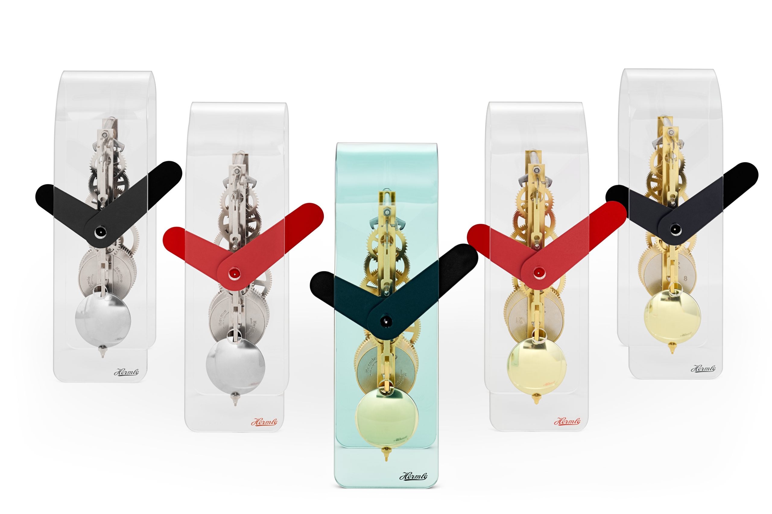 Transparent contemporary table clock — Clocks.com.au